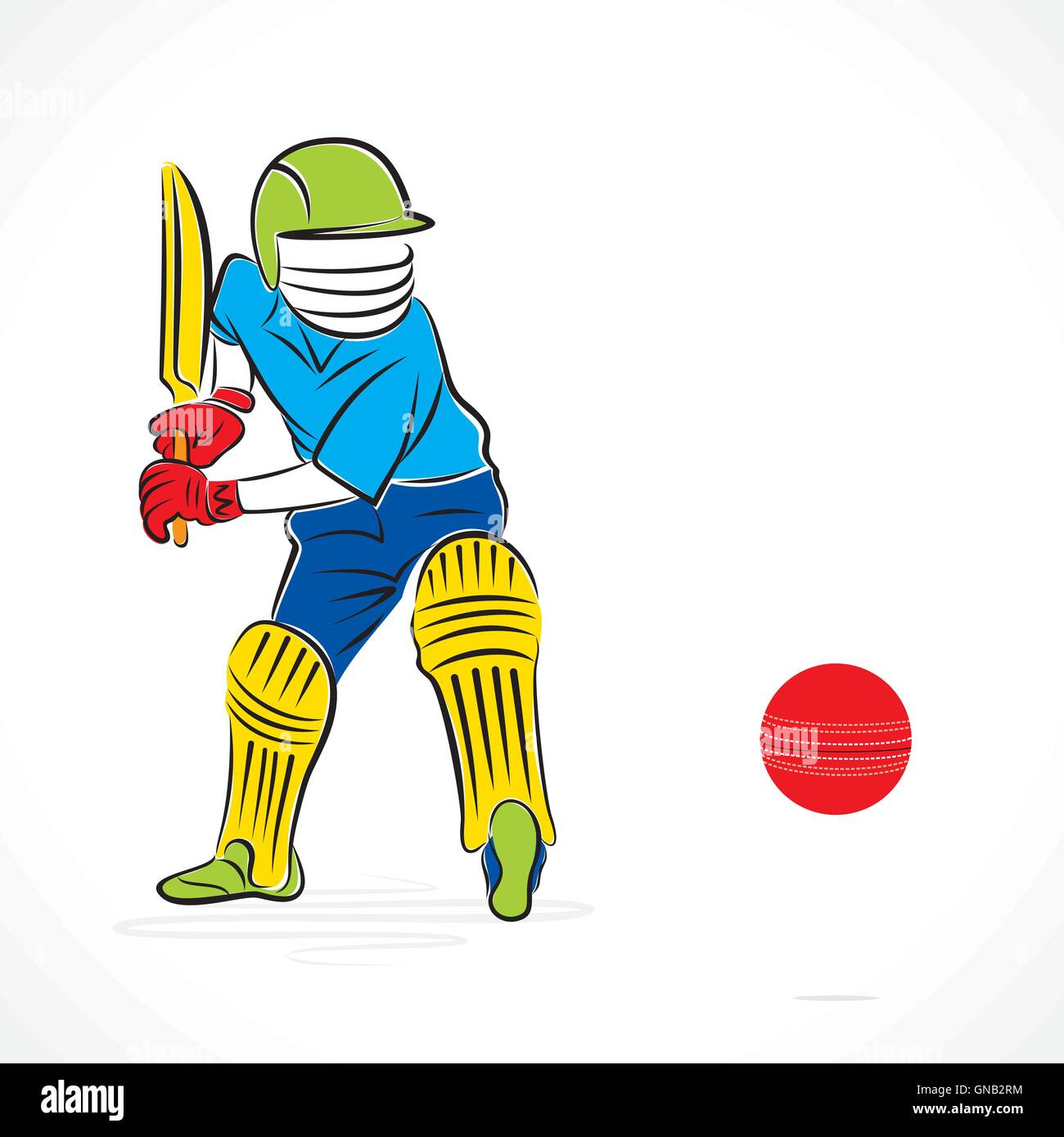 creative abstract cricket player design by brush stroke vector Stock ...