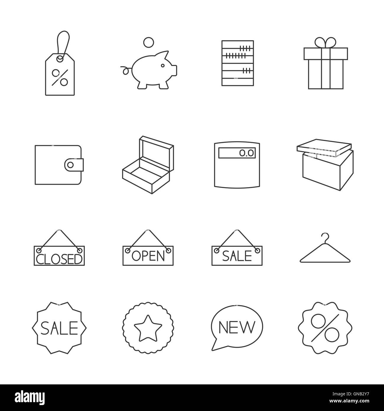 Icons purchase, vector illustration Stock Vector Image & Art - Alamy