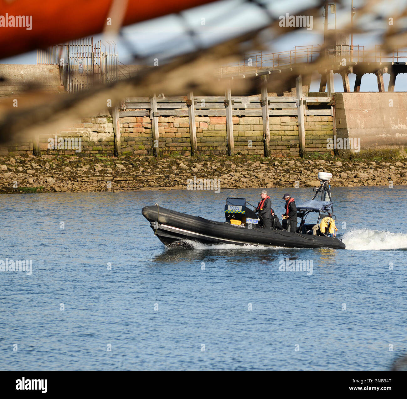 Police launch patrolling during the Tall Ships Regatta at Blyth ...