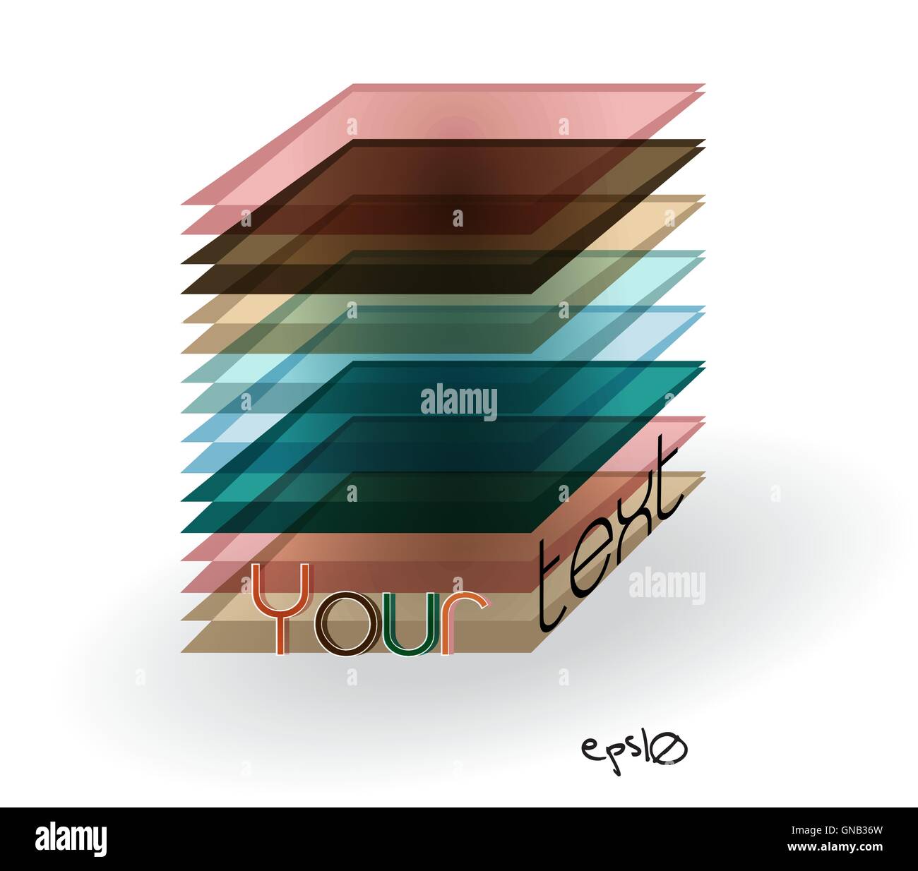 Multicolor abstract logo rectangle Stock Vector Image & Art - Alamy