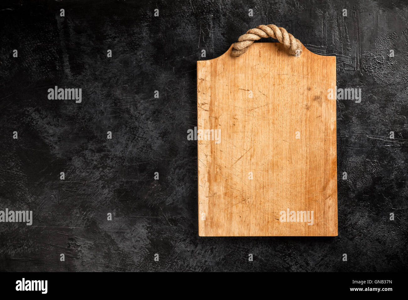 Old wooden cutting board Stock Photo - Alamy