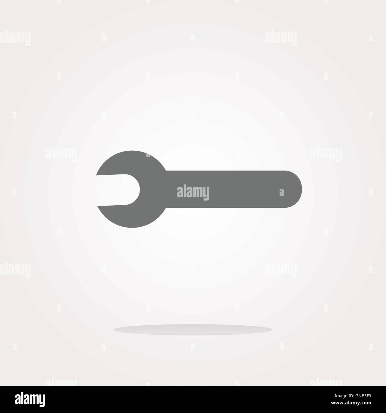 vector adjustable wrench icon web button isolated on white Stock Vector ...