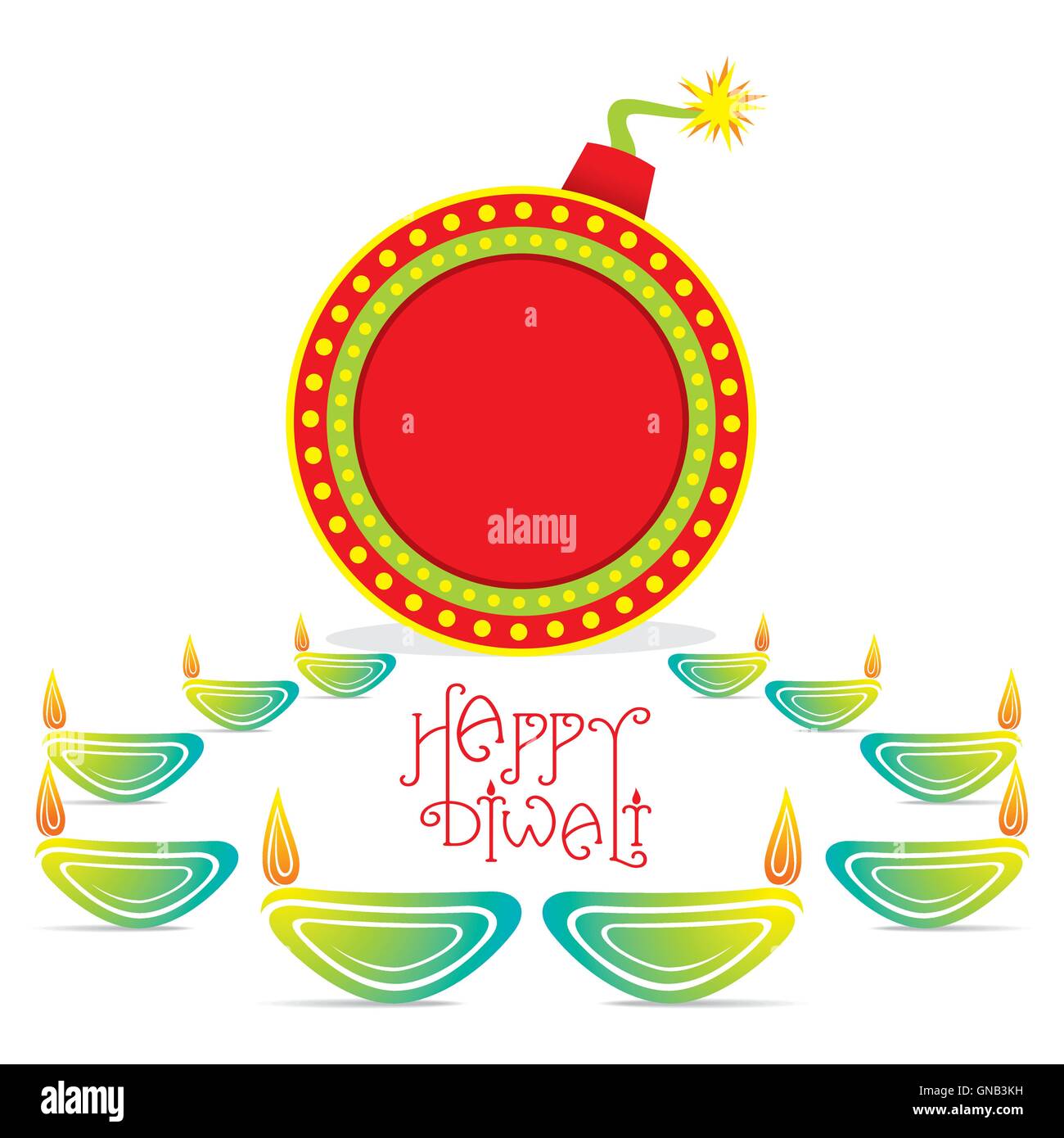 creative happy diwali greeting design vector Stock Vector Image & Art ...
