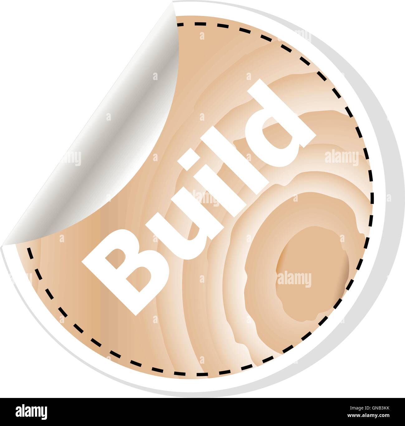 build word on vector business wooden app icon isolated on white ...
