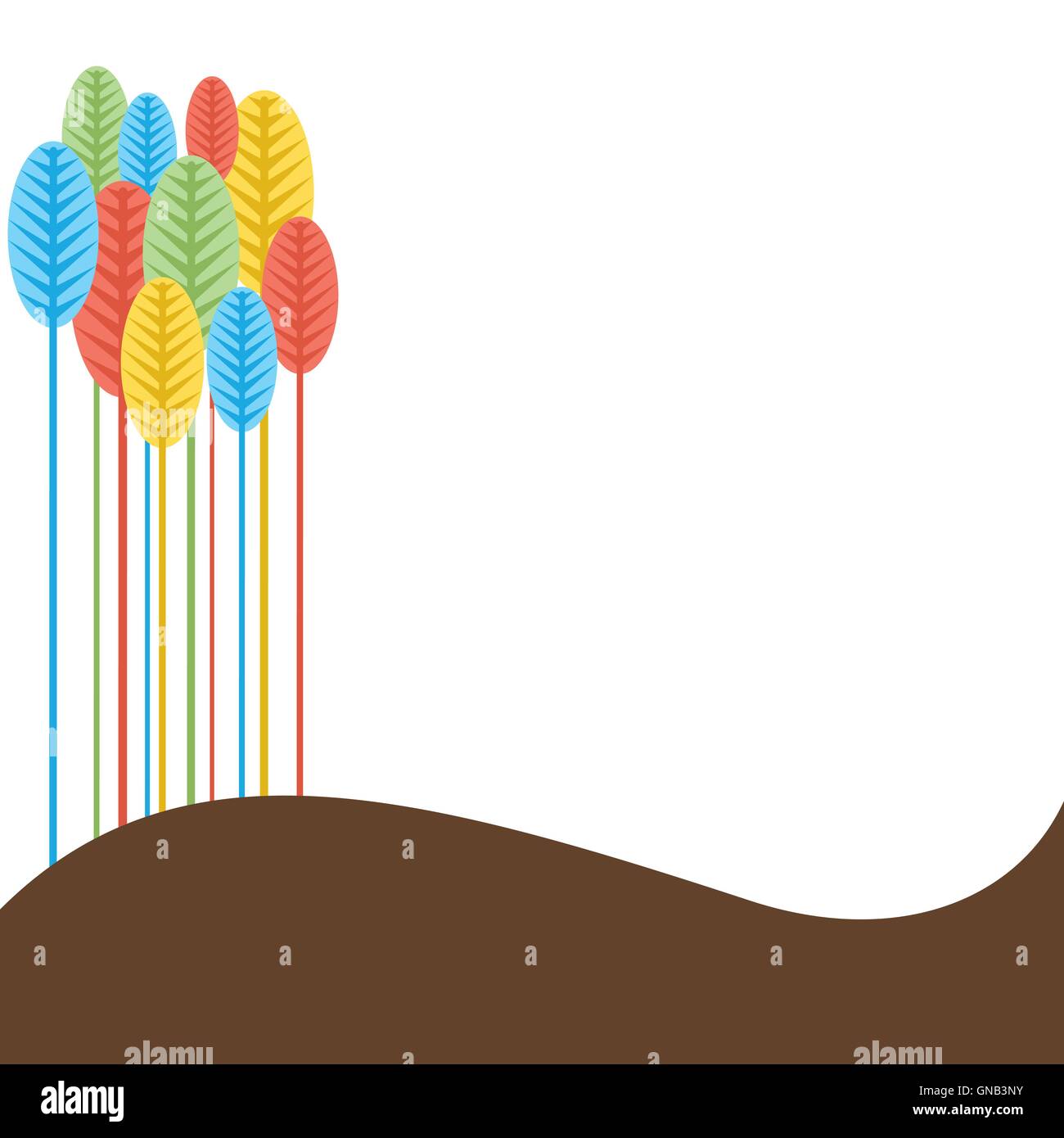 colorful tree forest background vector Stock Vector Image & Art - Alamy