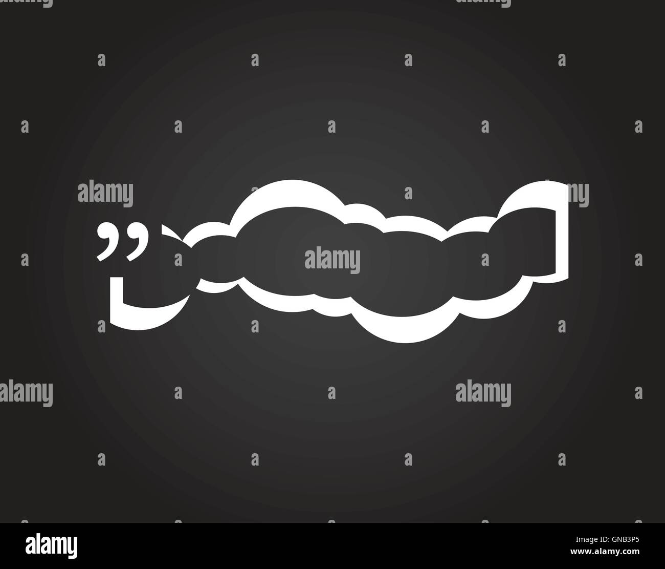 Quote blank with text bubble. Vector stock element for design. Dialog ...