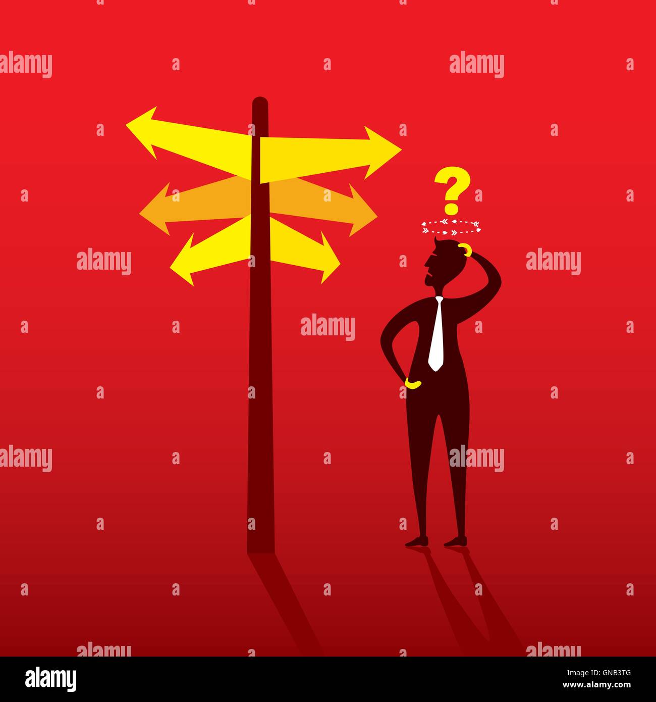 3d man choosing right path Stock Vector Images - Alamy