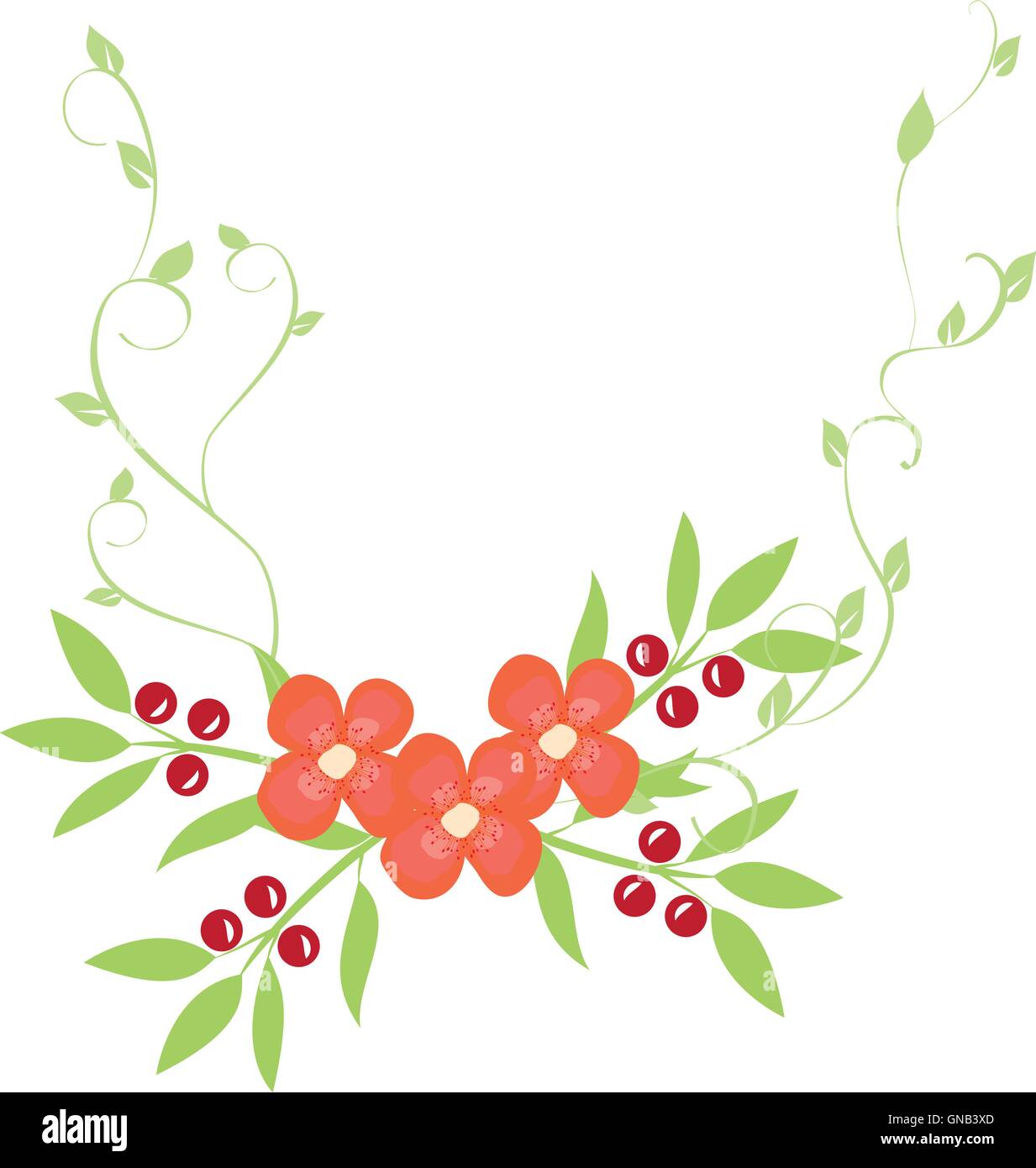 Rose grass frame card Cut Out Stock Images & Pictures - Alamy