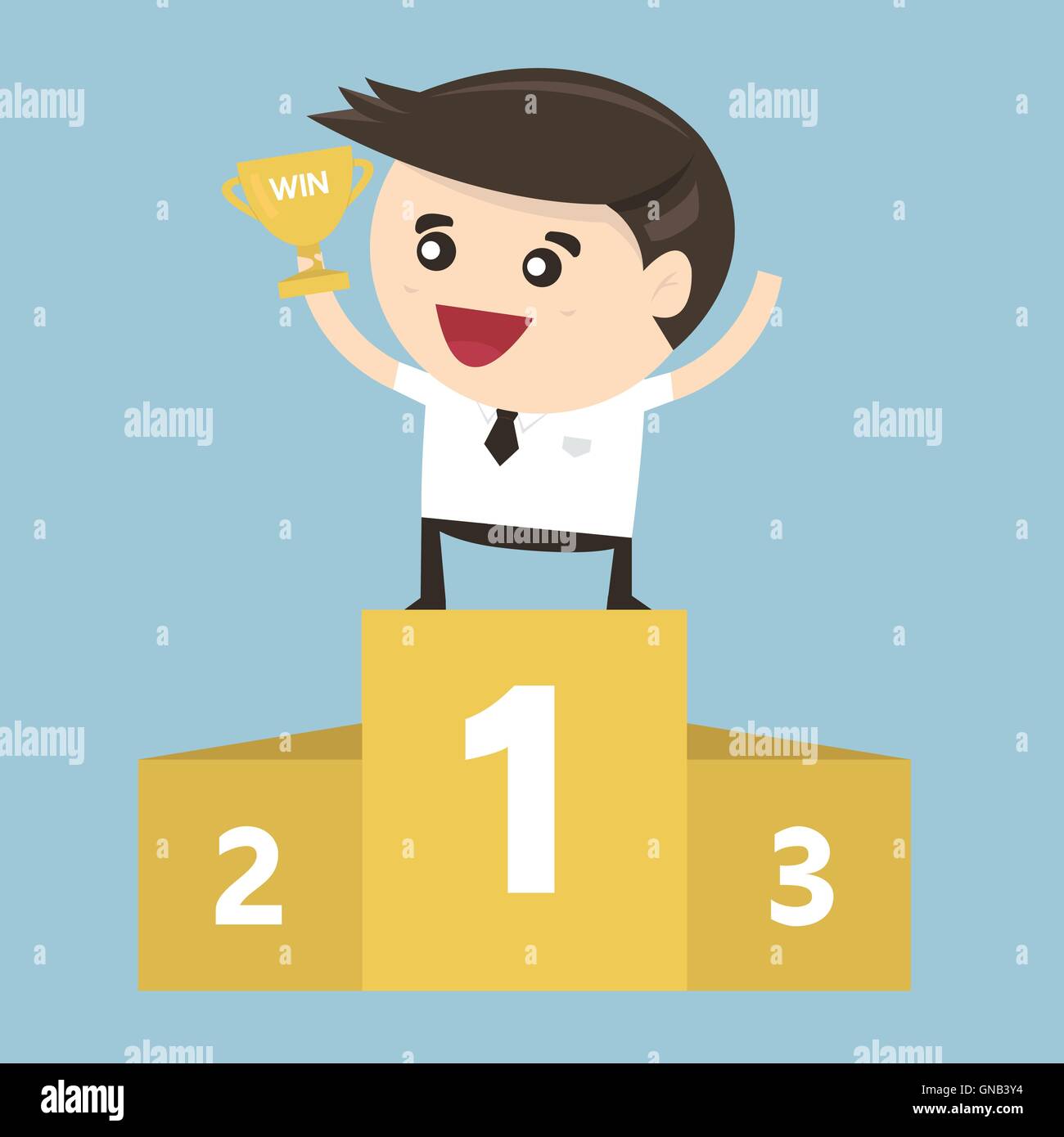 The Winner Businessman, flat design ,vector Stock Vector Image & Art ...