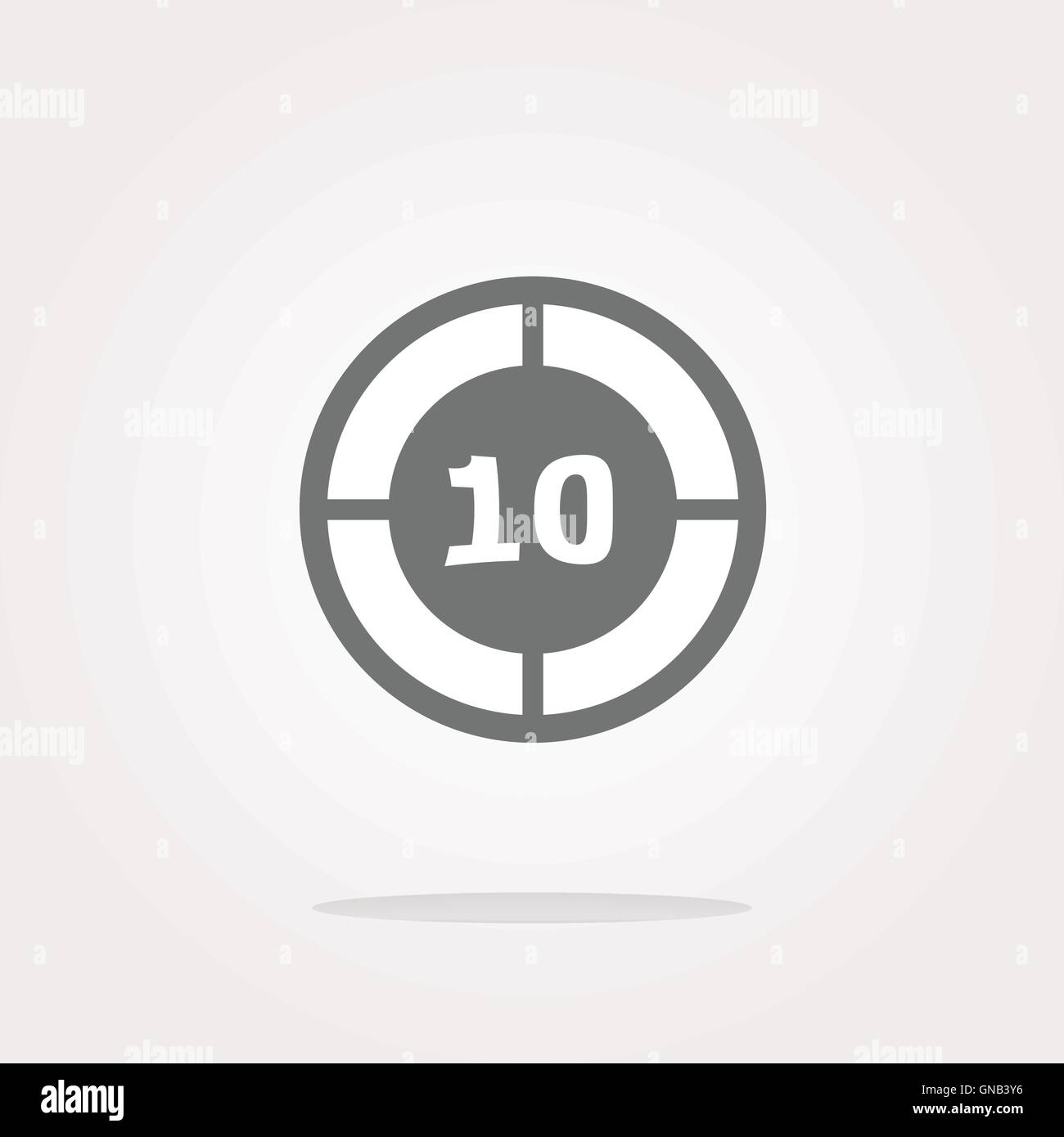 vector glass target web icon, button isolated on white background Stock ...
