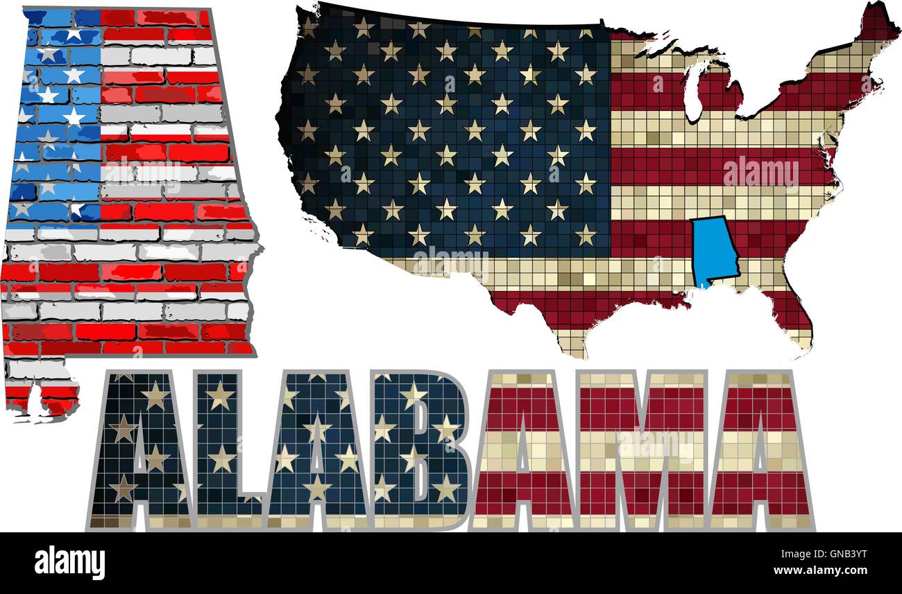 Map alabama on background Stock Vector Images - Alamy
