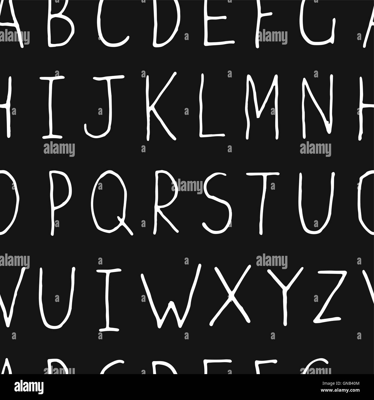 Hand drawn alphabet Black and White Stock Photos & Images - Alamy