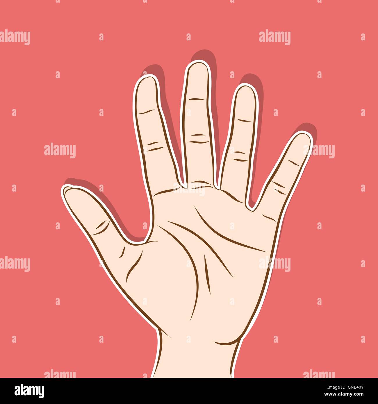 Cartoon counting hand number Stock Vector Images - Alamy