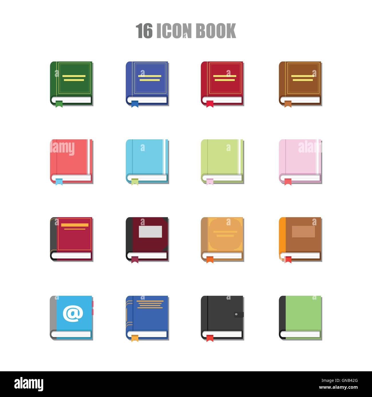 Icon Books 16 Models Stock Vector Image & Art - Alamy