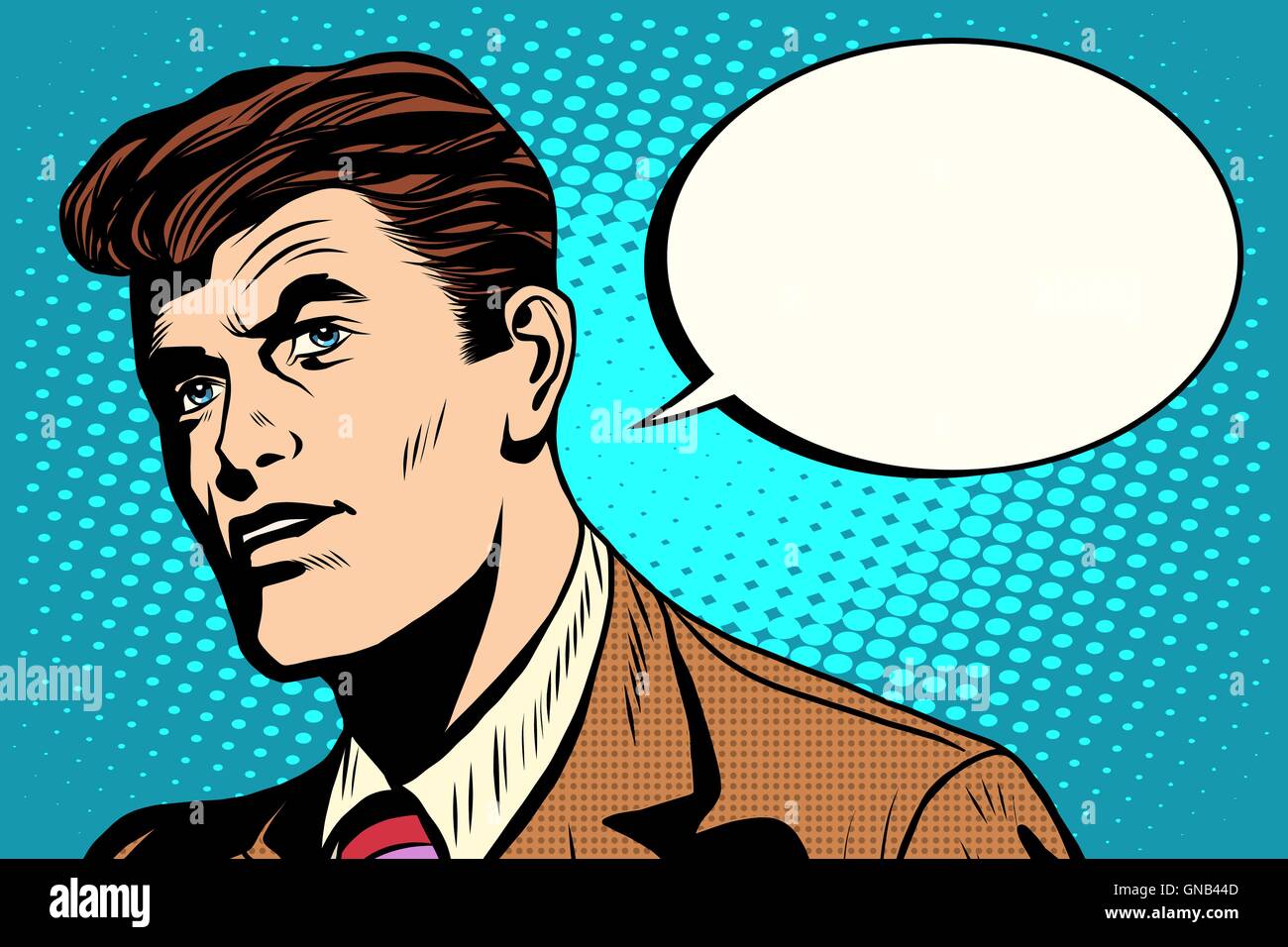 Cartoon man question bubble Stock Vector Images - Alamy