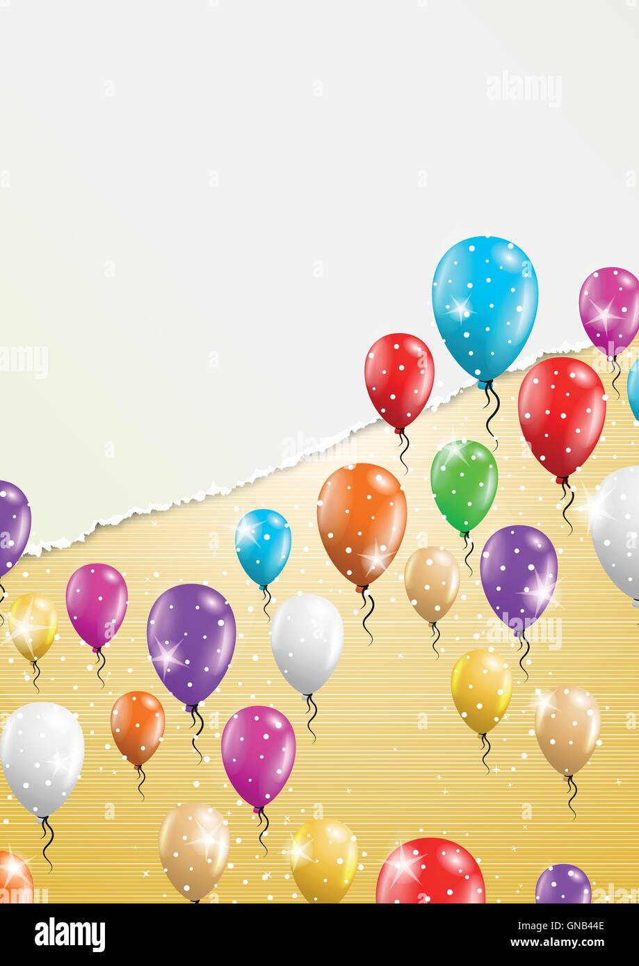 backgroud with balloons and torn paper Stock Vector Image & Art - Alamy