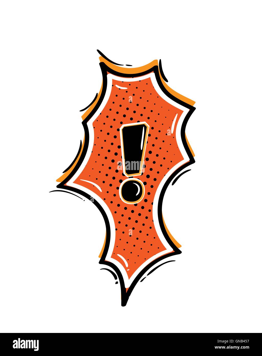 Halftone comic exclamation Cut Out Stock Images & Pictures - Alamy