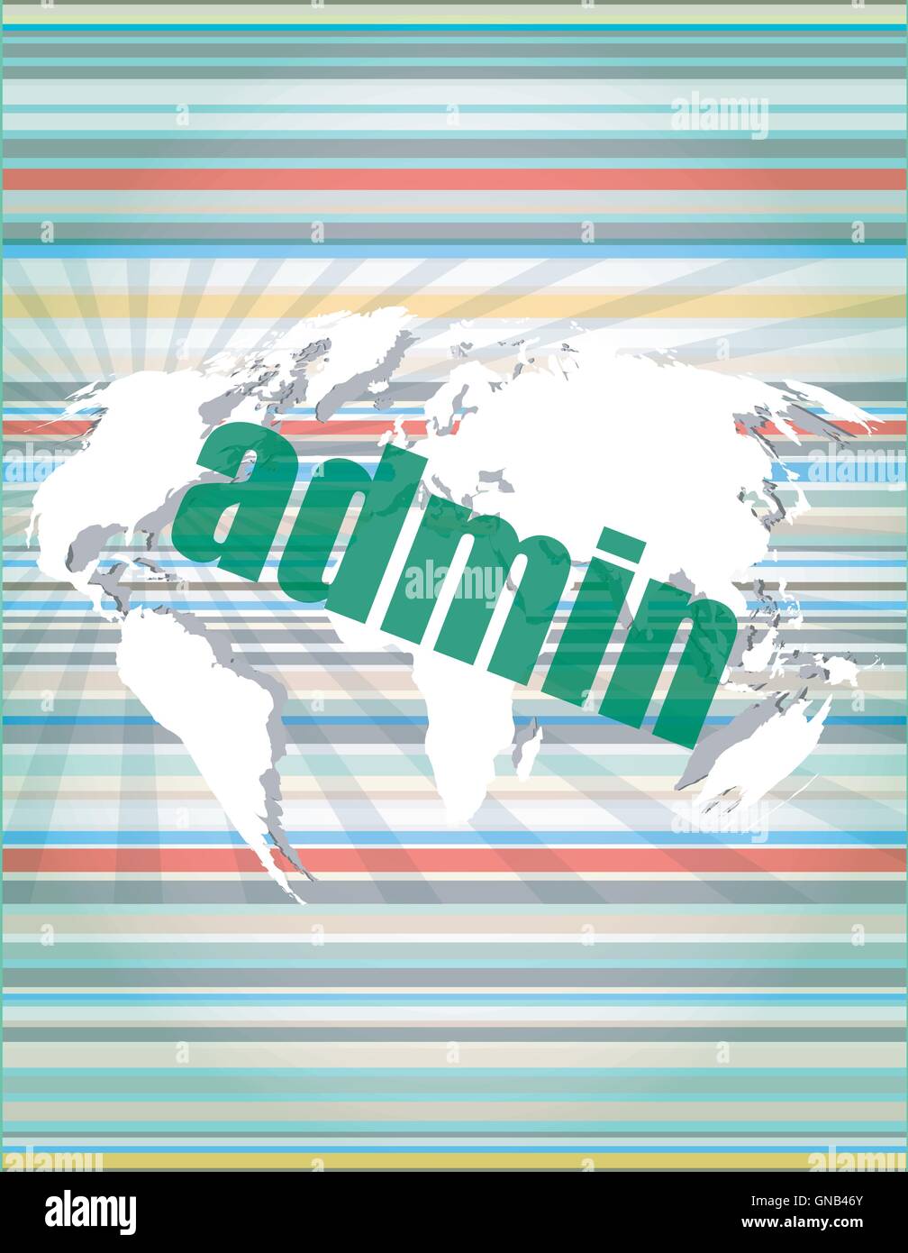 admin words on digital touch screen interface vector quotation marks ...