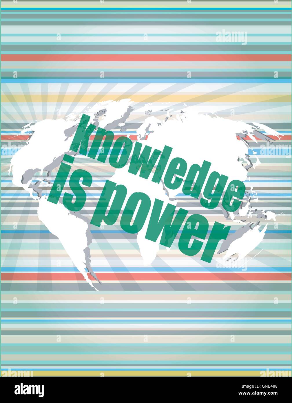 Education and learn concept: words knowledge is power on digital screen ...