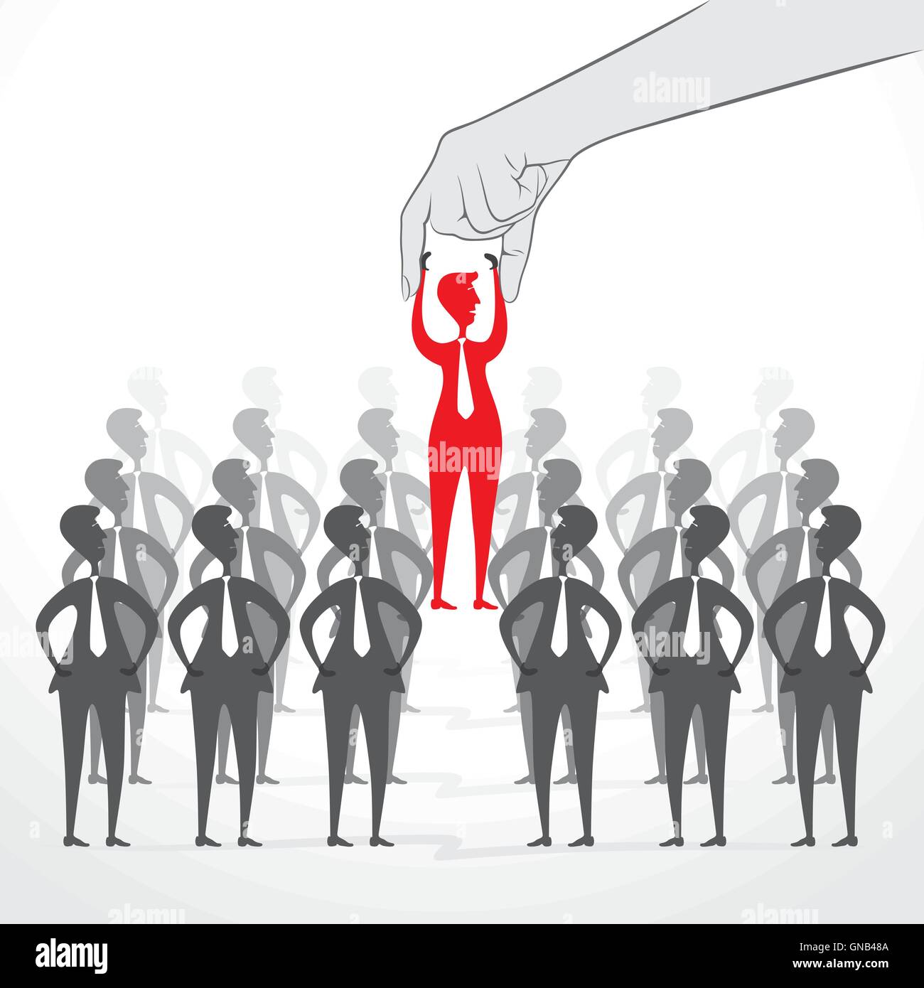 Team concept magnifying glass Stock Vector Images - Alamy