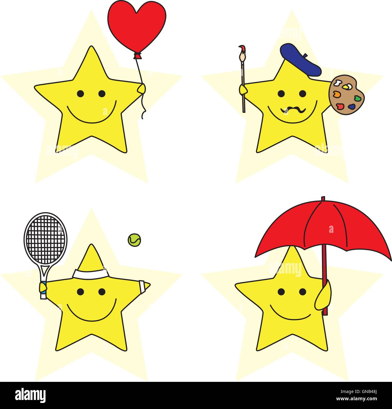 Cartoon star Stock Vector Images - Alamy