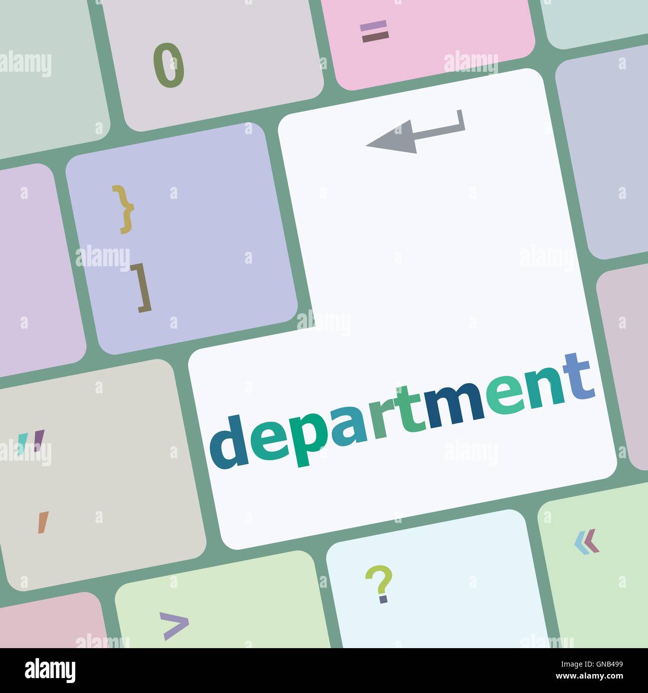 business concept: computer keyboard with word department vector ...