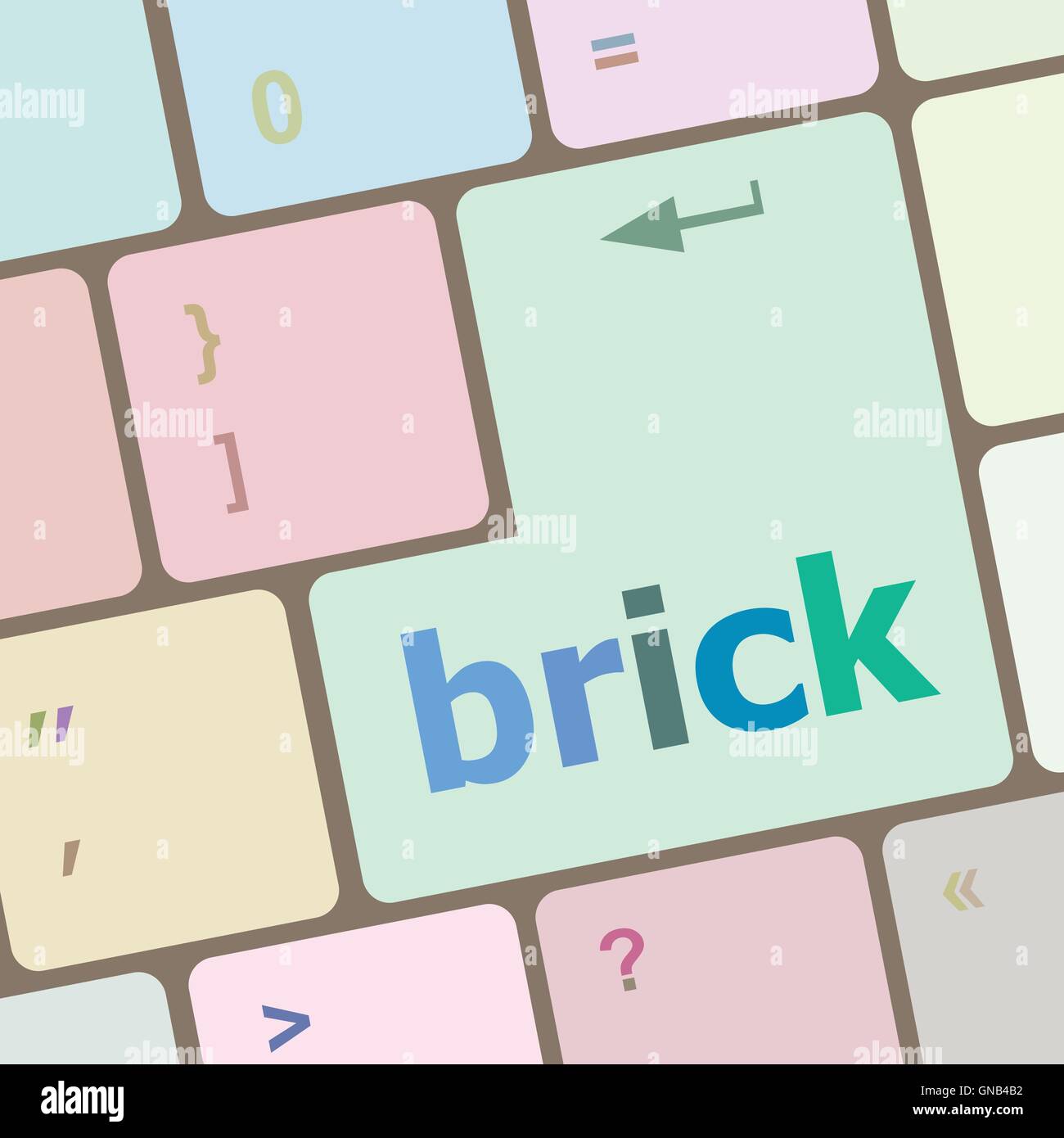 brick word on keyboard key vector illustration Stock Vector Image & Art ...