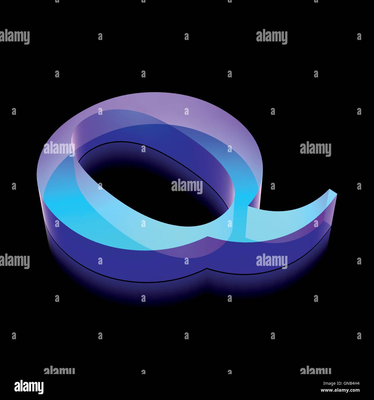 Neon letter q Stock Vector Images - Alamy