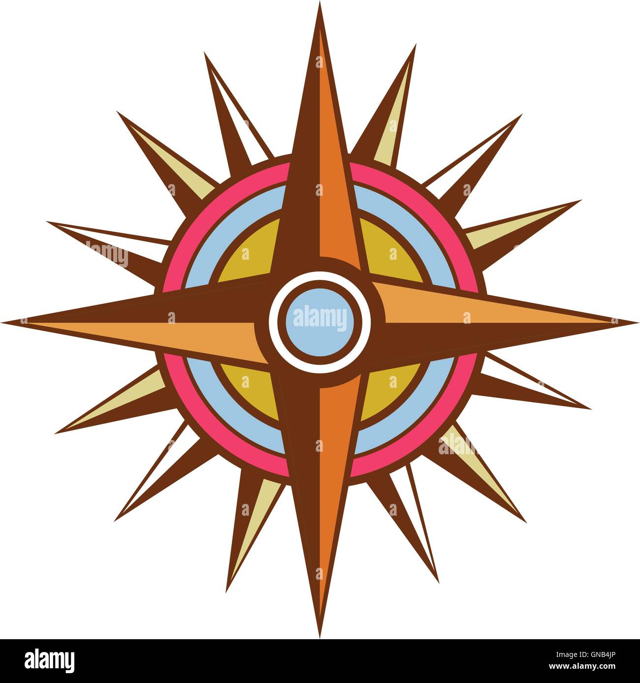 Vintage Compass Star Isolated Retro Stock Vector Image & Art - Alamy