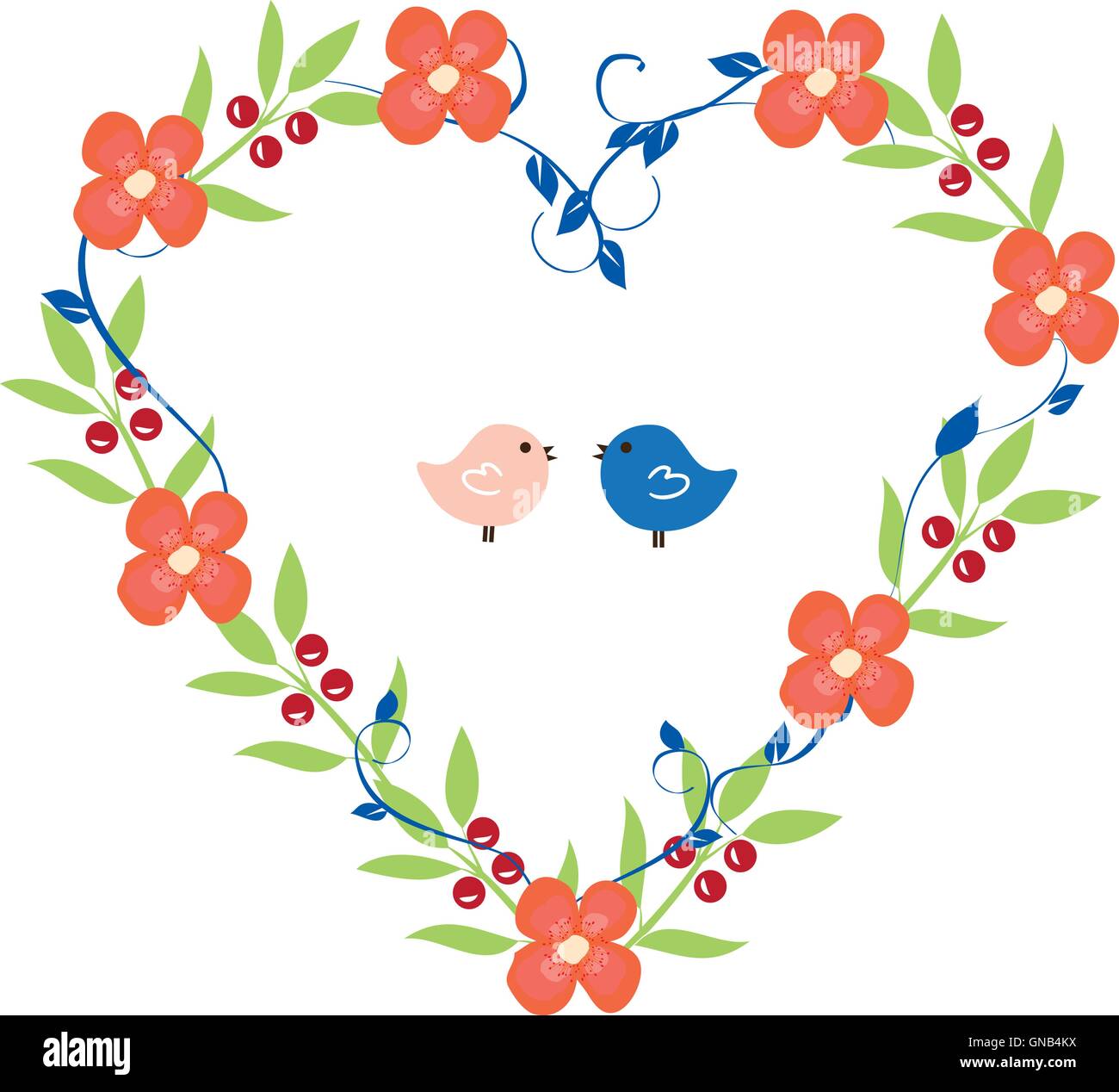 Floral Heart Wreath Stock Vector Image & Art - Alamy