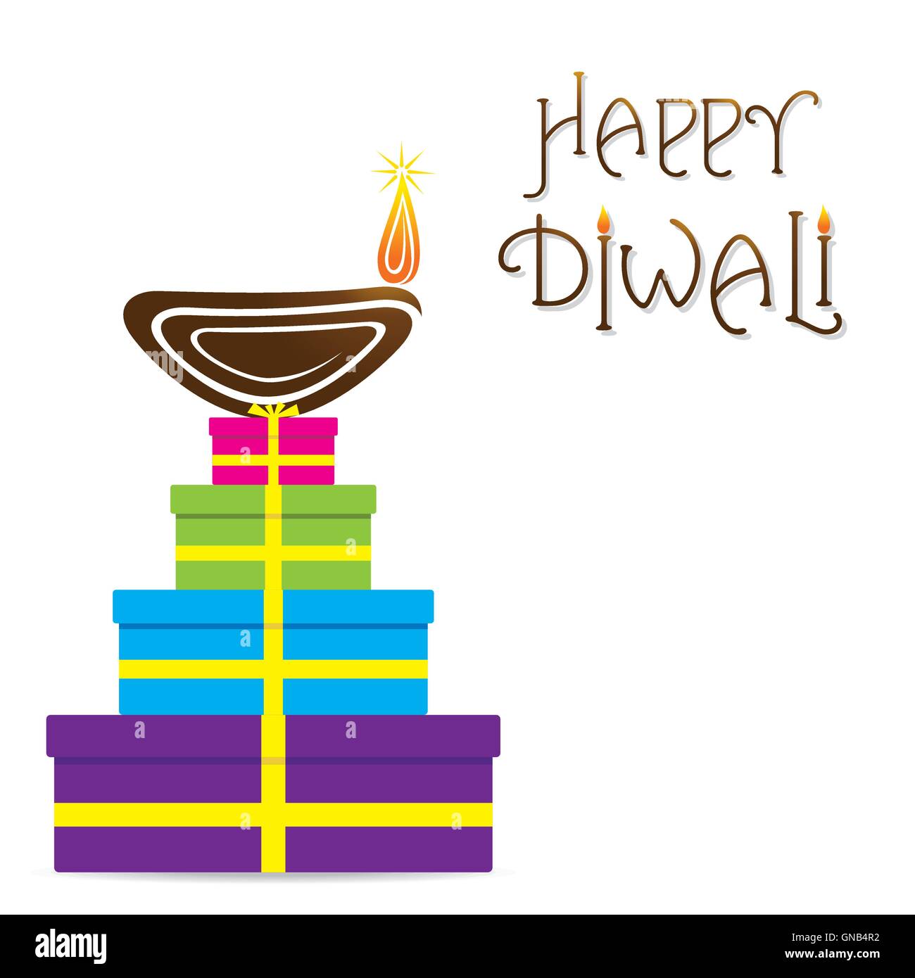 Illustration greeting card diwali Cut Out Stock Images & Pictures - Alamy