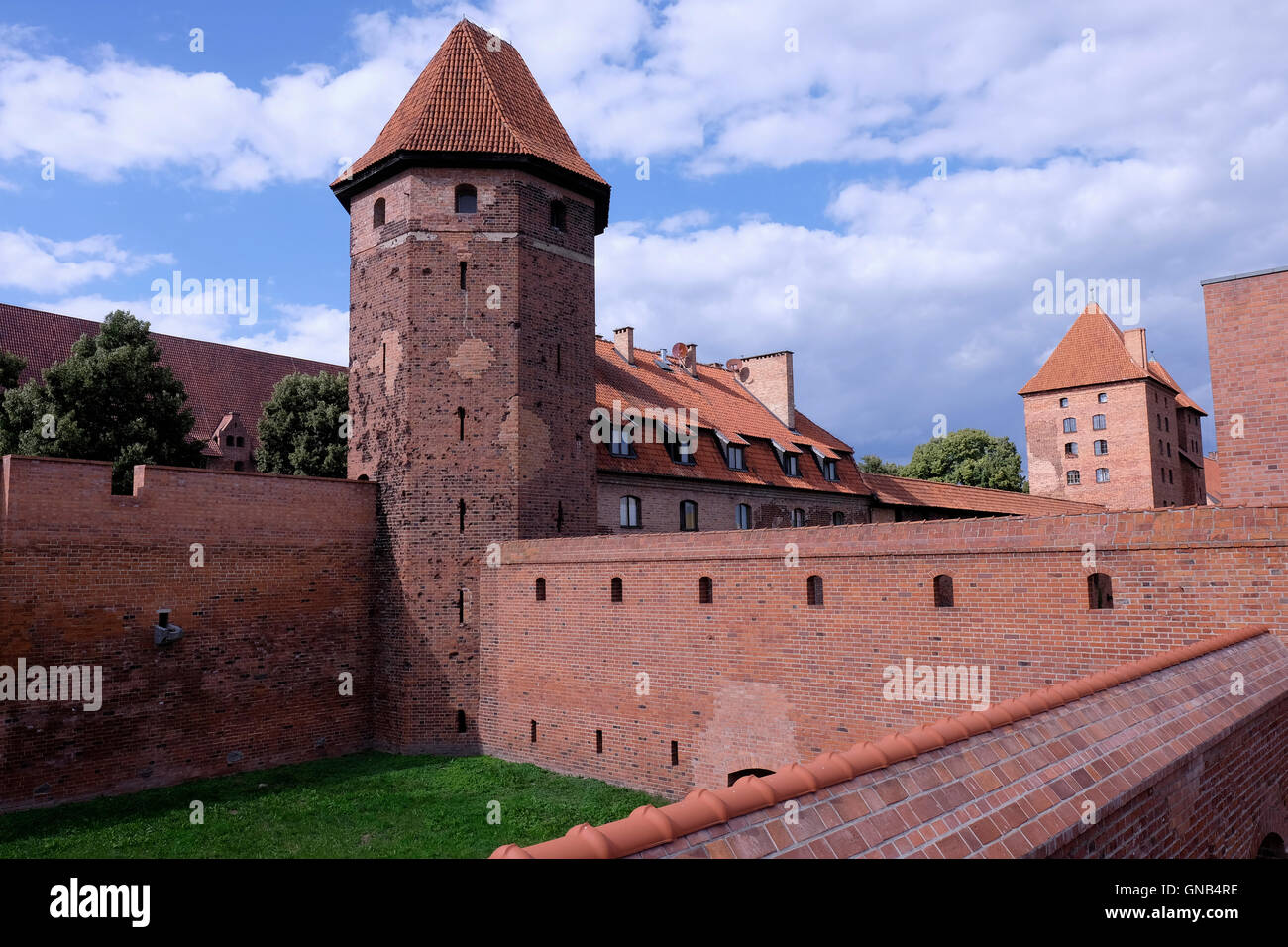 Walls of the lower castle at the largest Gothic castle in Europe the ...