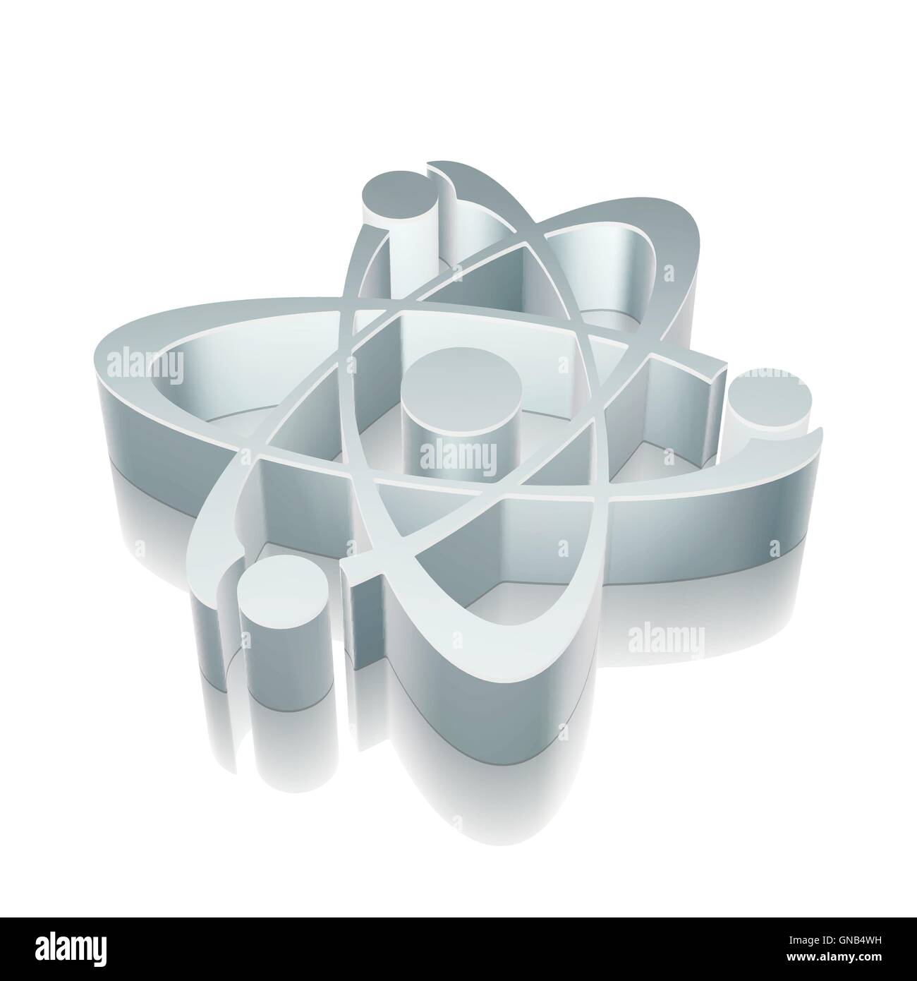 3d metallic Molecule icon with reflection, vector illustration Stock Vector Image & Art - Alamy