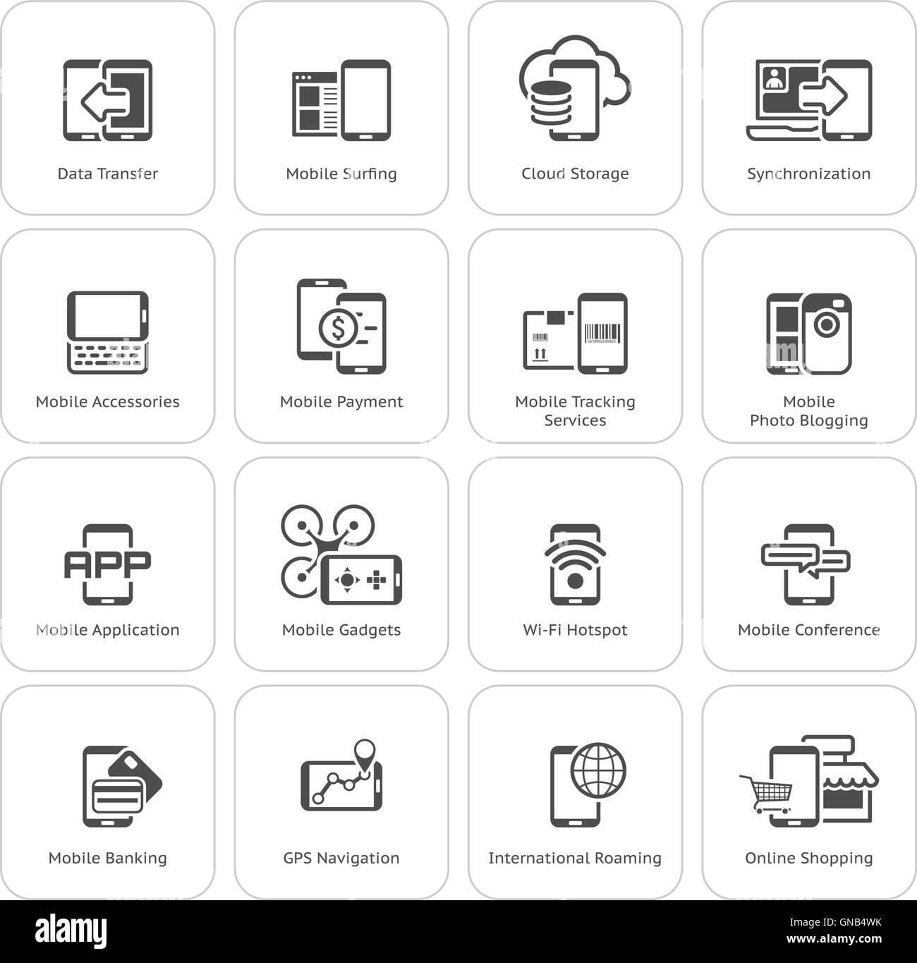 Mobile devices Black and White Stock Photos & Images - Alamy