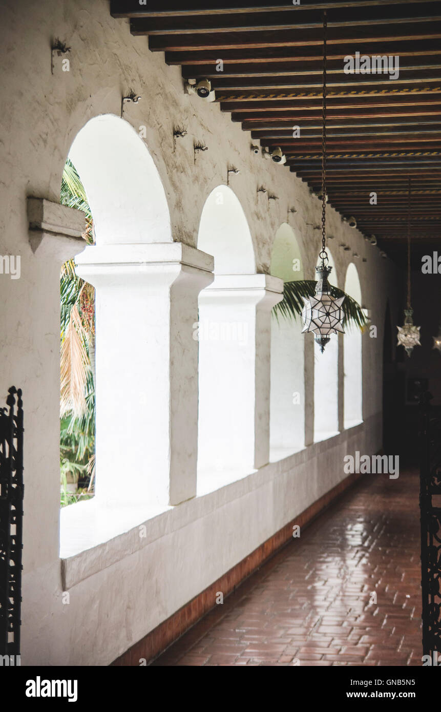 Corridor with Arched Windows, Santa Barbara County Courthouse ...