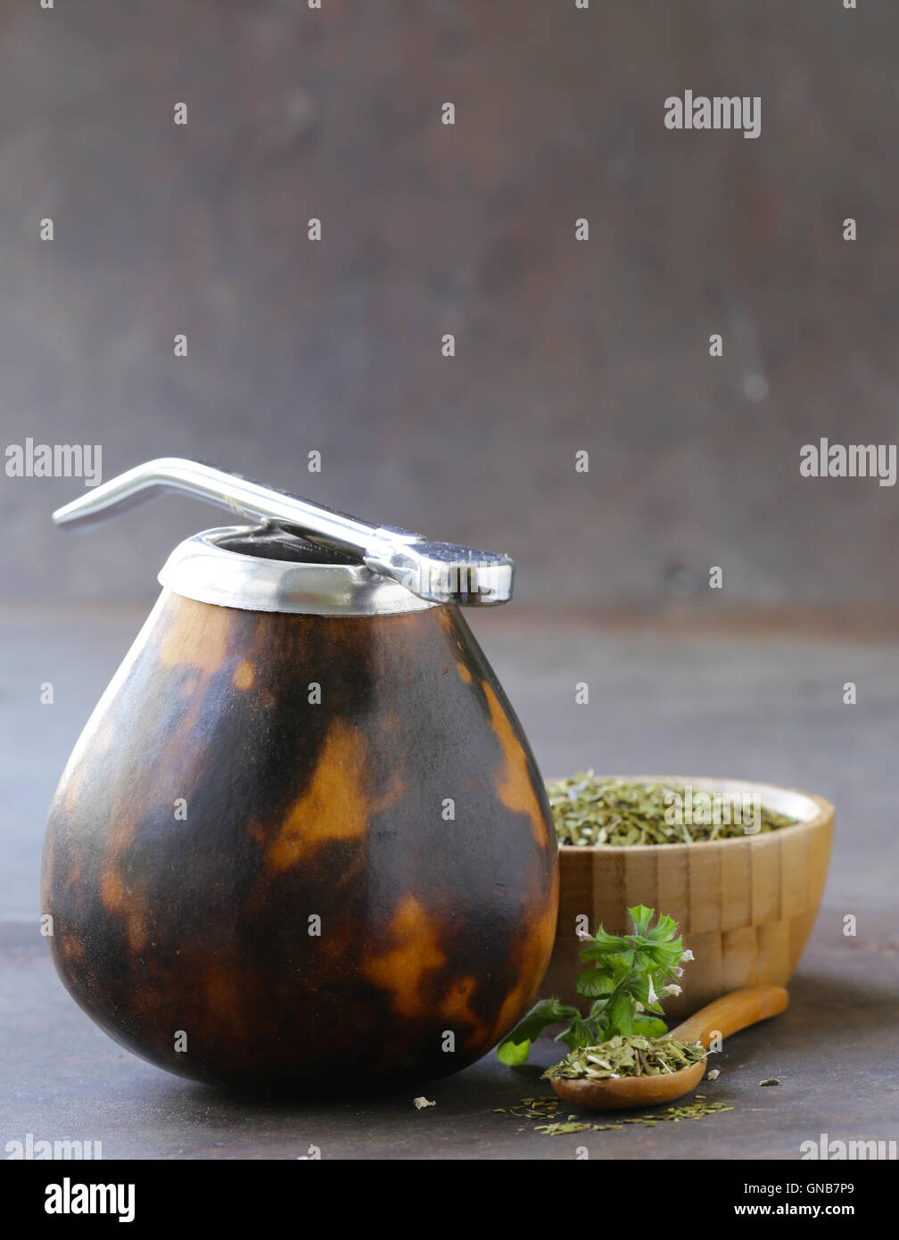 Traditional yerba mate tea in calabash mug and bombilla Stock Photo - Alamy