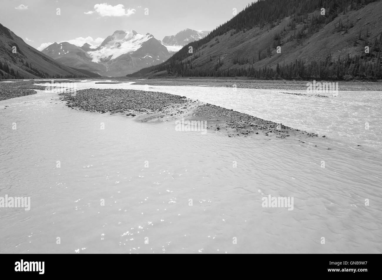 Columbia Icefield landscape in Alberta. Canada. Horizontal Stock Photo ...