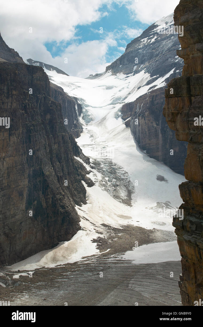 Canadian landscape in Plain of Six Glaciers. Alberta. Canada. Vertical ...