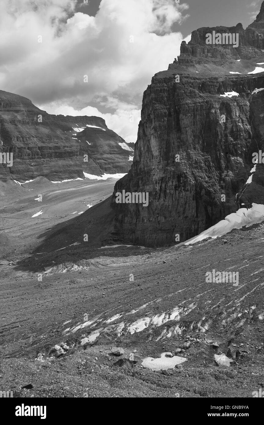 Canadian landscape in Plain of Six Glaciers. Alberta. Canada. Vertical ...
