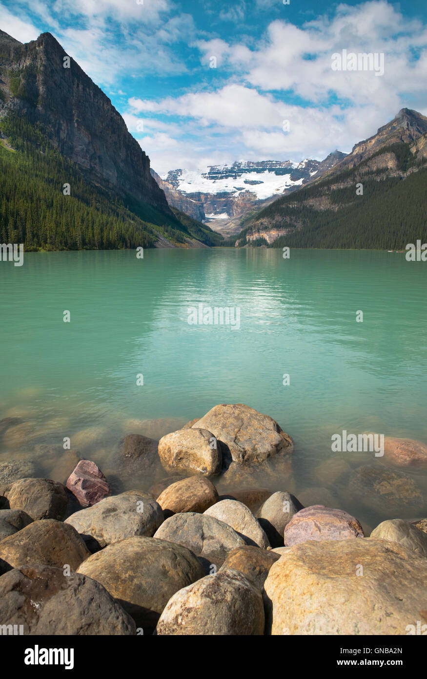 Canadian landscape in Lake Louise. Alberta. Canada. Vertical Stock ...