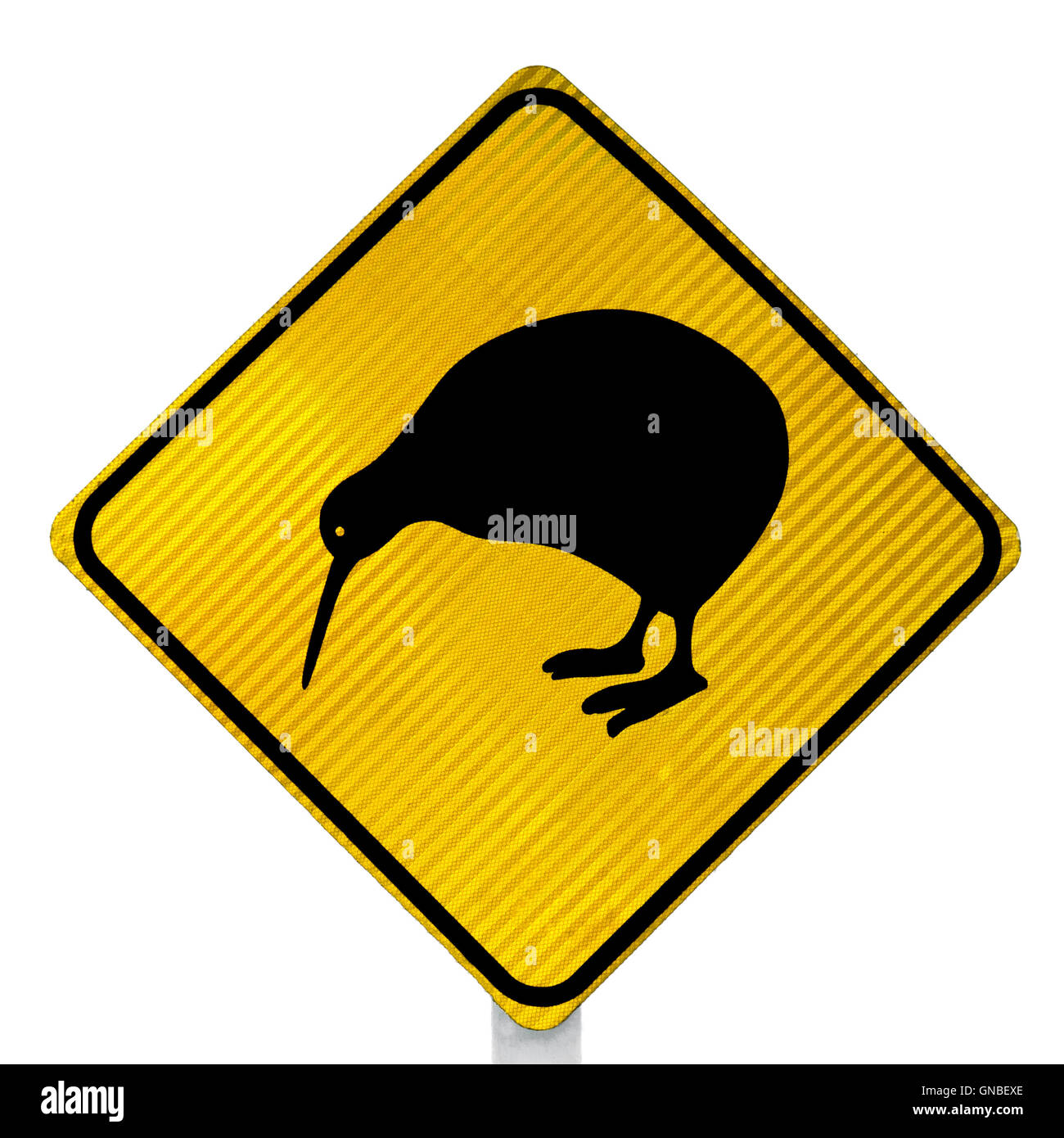 Attention Kiwi Crossing Road Sign Stock Photo - Alamy