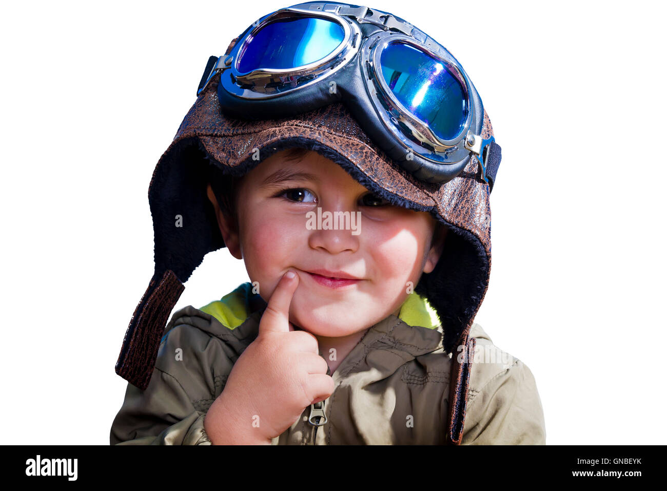 A baby pilot with huge hat and glasses, isolated Stock Photo - Alamy