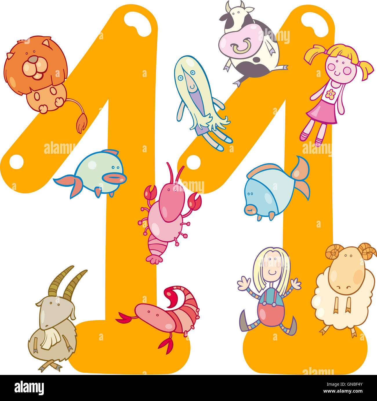 number eleven and 11 toys Stock Photo - Alamy