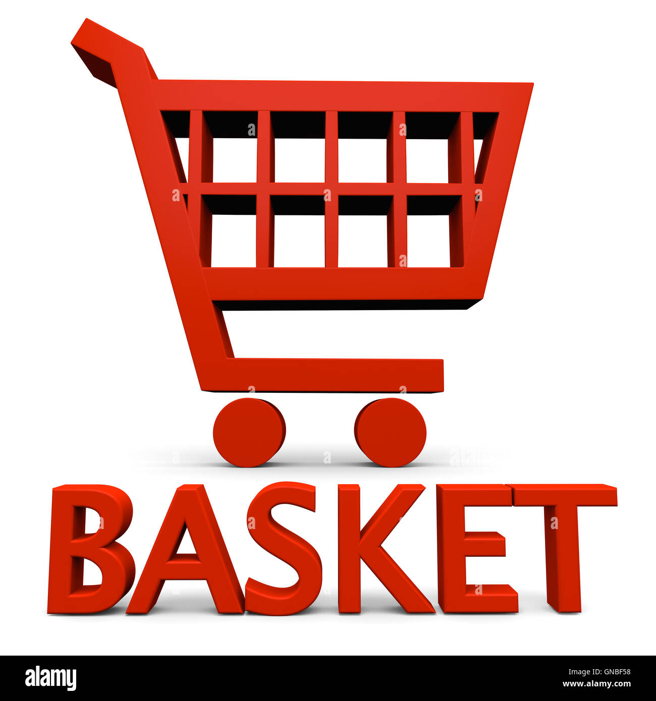 Red basket sign Stock Photo - Alamy
