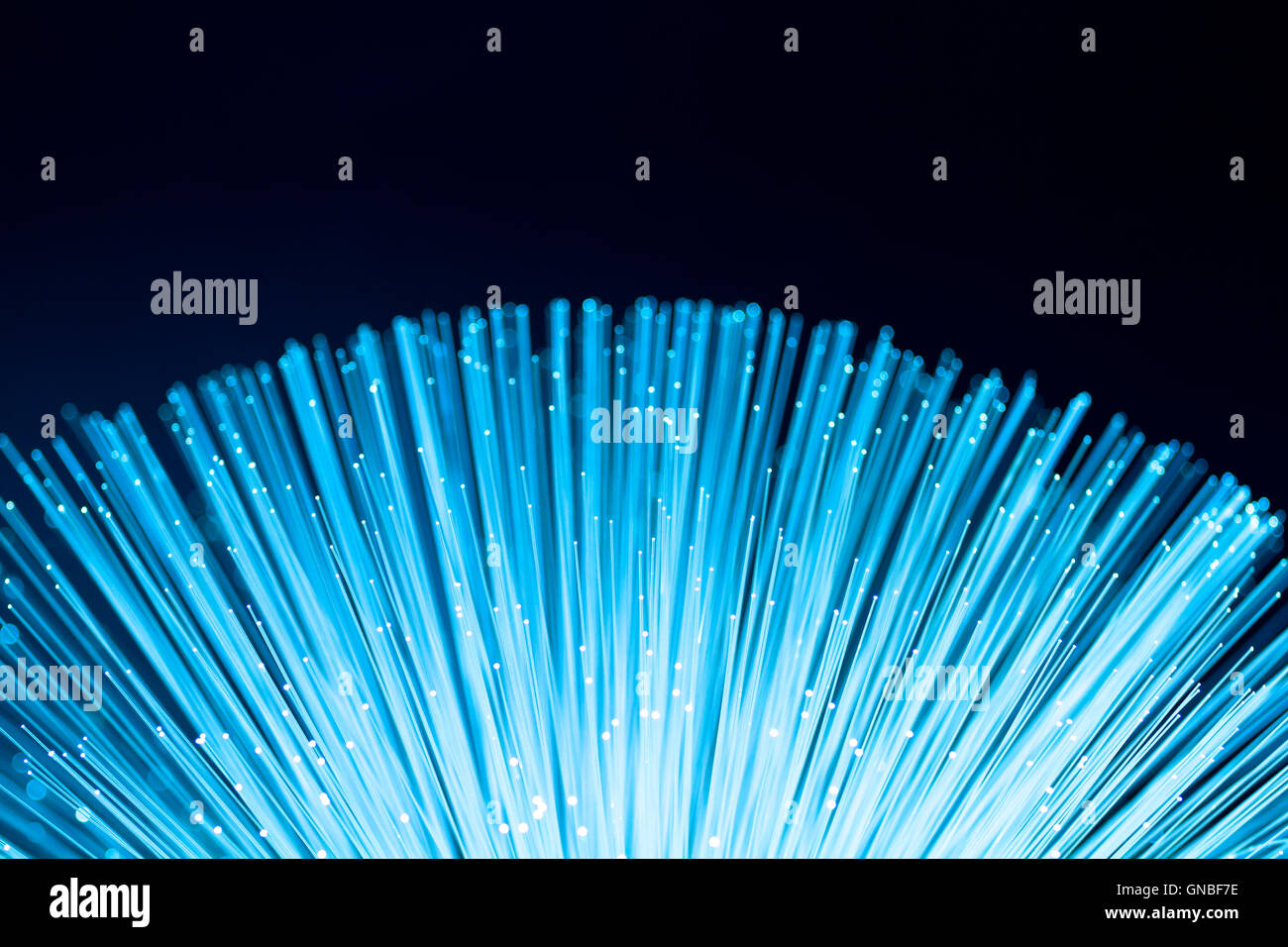 Fiber optics close-up, modern computer communication technology Stock ...
