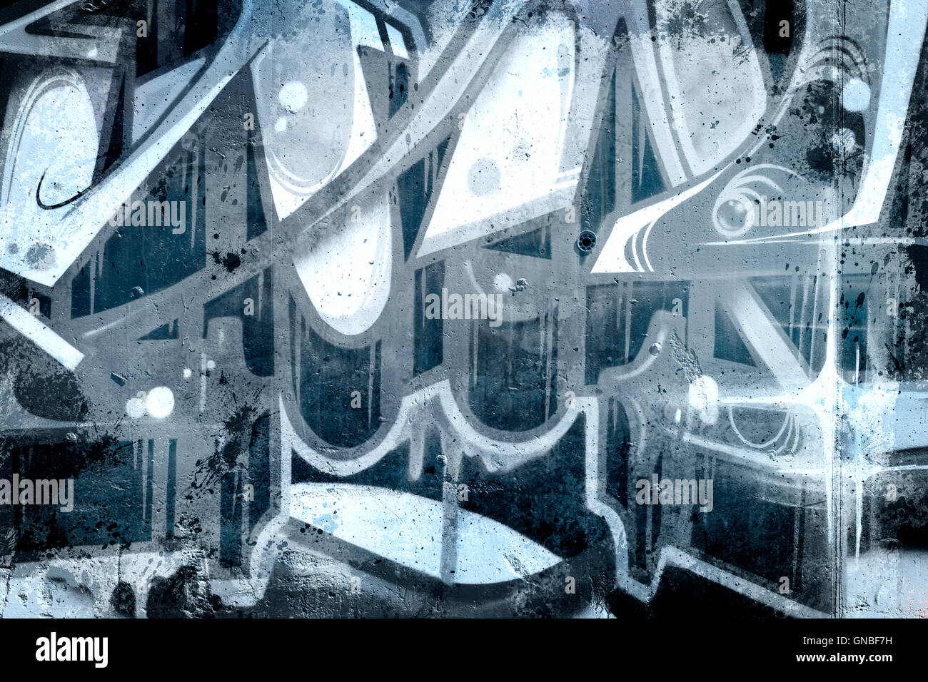 Graffiti over old dirty wall, urban hip hop background Gray text Stock ...