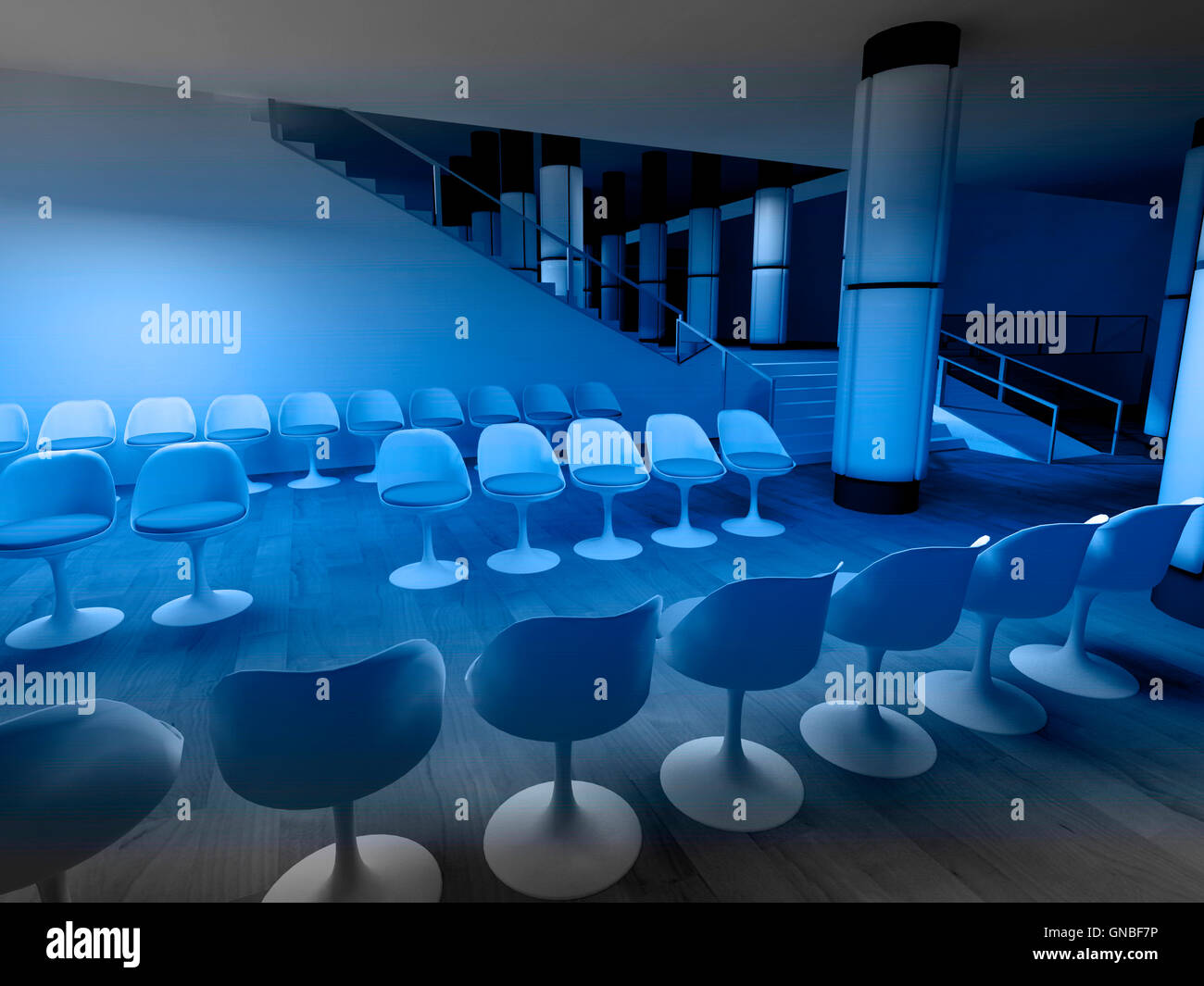 Hospital waiting room, conceptual architecture, clean space Stock Photo ...