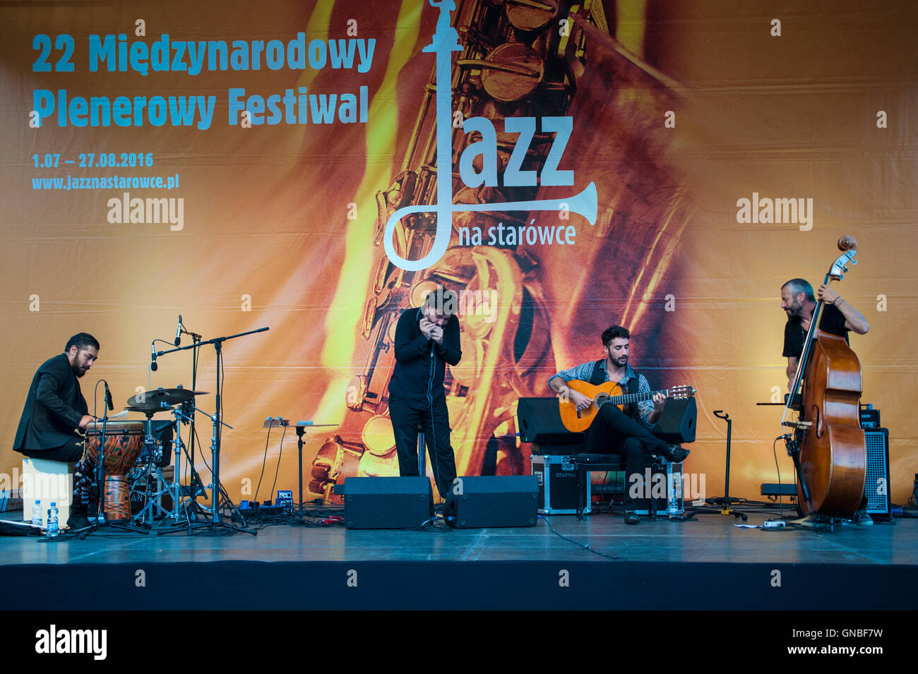 Free open-air concert in The Old Town of Warsaw, Poland. Warszawa, Jazz ...
