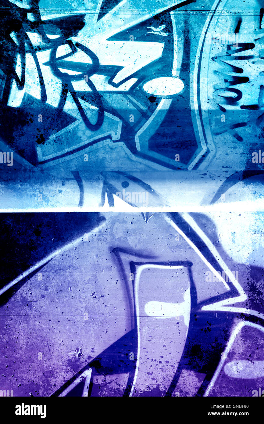 Graffiti over old dirty wall, urban hip hop background Gray text Stock ...