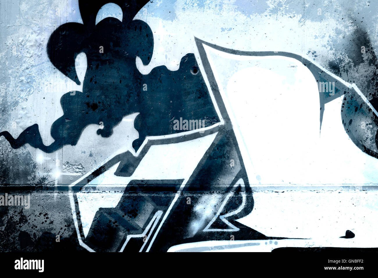 Graffiti over old dirty wall, urban hip hop background Gray text Stock ...
